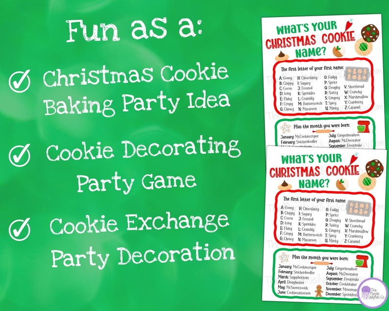 Christmas Cookie Game Printable, Christmas Cookie Decorating Party ...