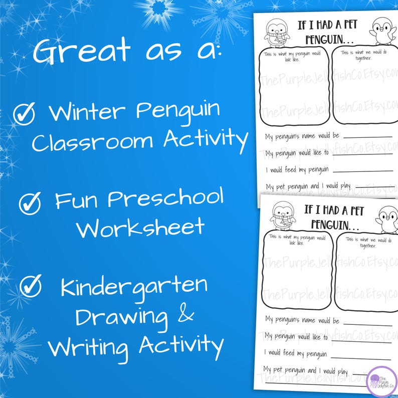 If I Had a Pet Penguin Activity for Kids, Winter Class Party Idea, Fun ...