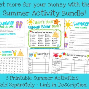 What's Your Summer Break Name, Summer Name Game Printable, Last Day of ...
