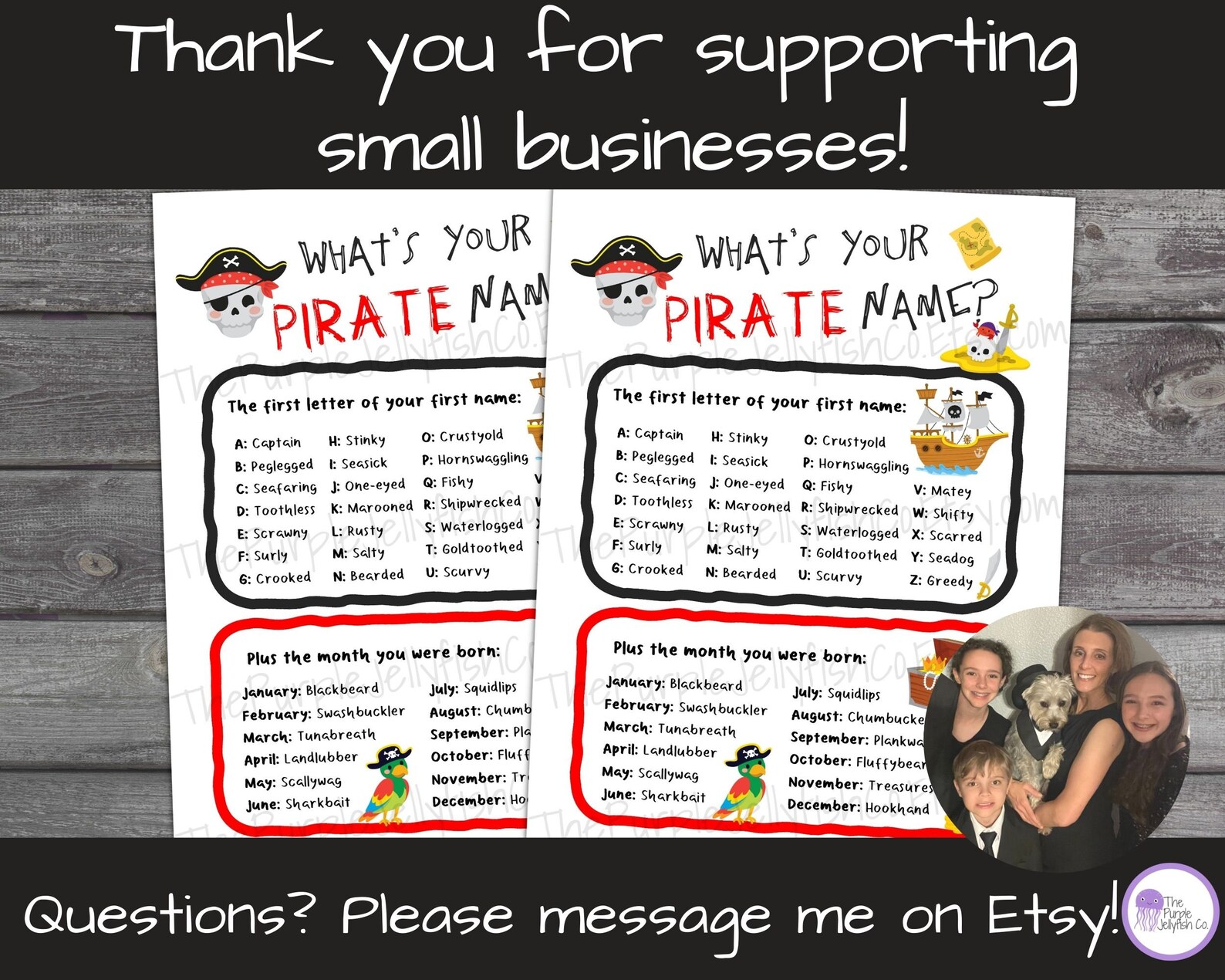 Whats Your Pirate Name Game, Talk Like a Pirate Day Idea, Pirate Party ...