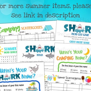 Summer Activities for Kids, Printable Summer Games, End of Year ...