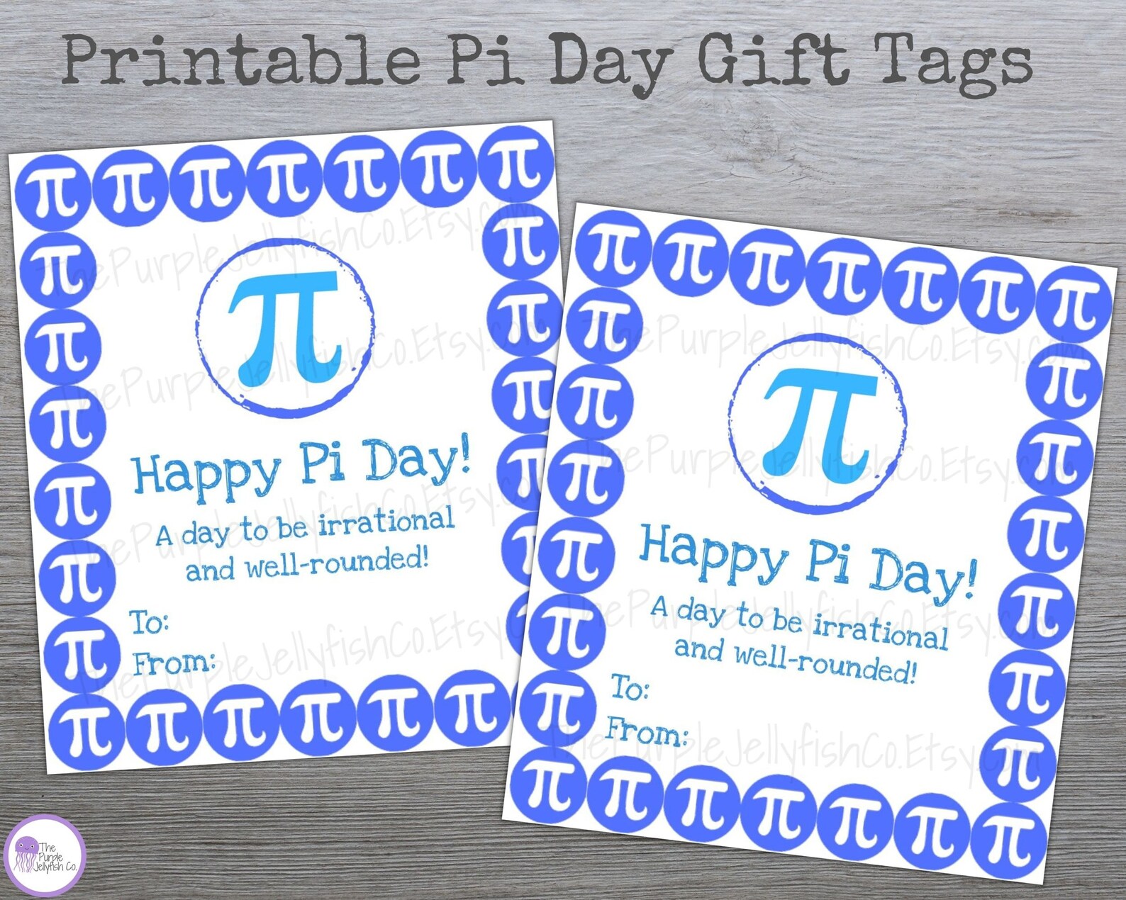 Pi Day Gift Tag, Printable Pi Day Card for Teachers, Pi Day Idea for ...