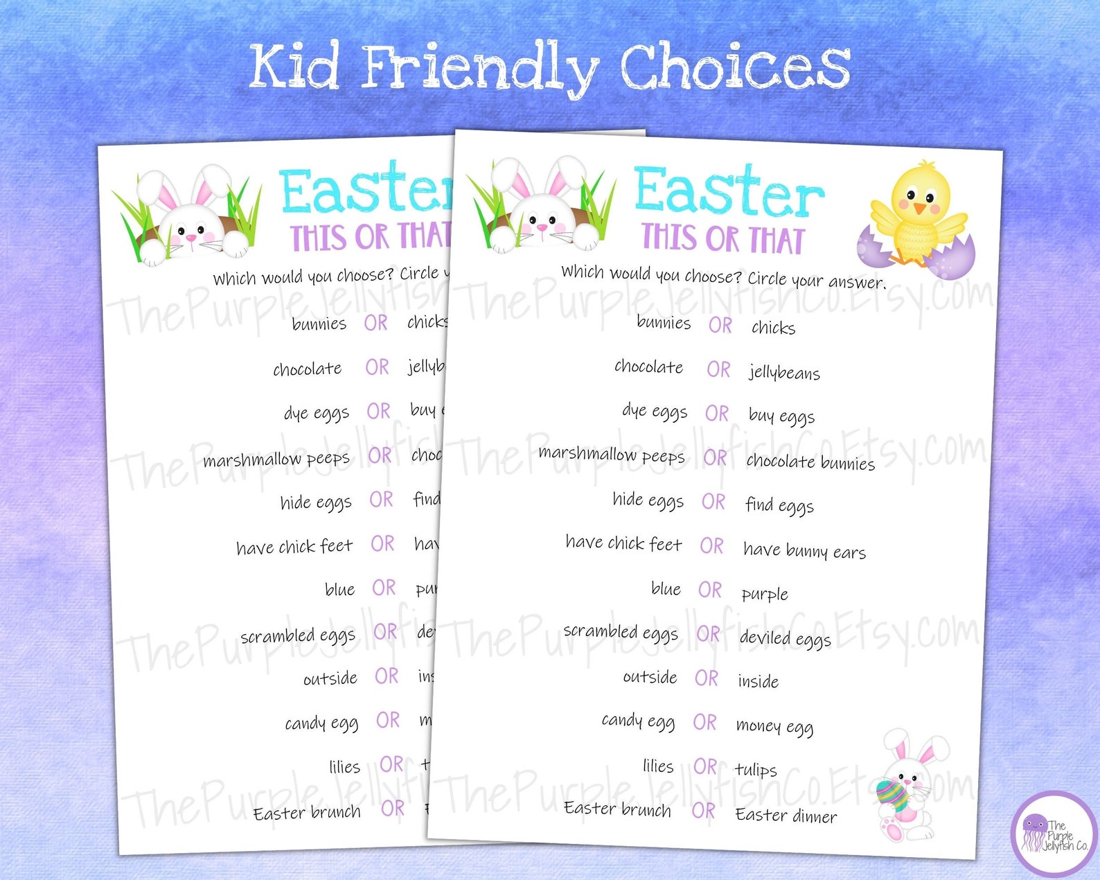 Easter This or That Game for Kids, Printable Easter Activity, Easter ...