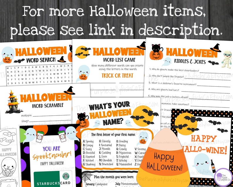 Halloween Word List Game, Printable Halloween Game for Kids, Fun ...