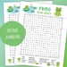 Frog Word Search Printable, Frog Activity for Kids, Word Game, Spring ...