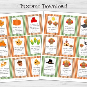 Fall Lunch Box Notes Printable Thanksgiving Lunchbox Jokes for Kids ...