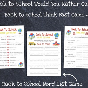 Back to School Game Bundle, First Day of School Activity Printable, Ice ...