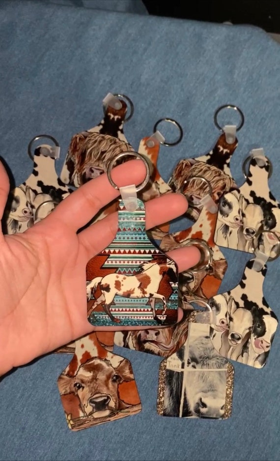 Horse Keychain Cow Tag Key Chain Custom Cow Tag Custom - Etsy