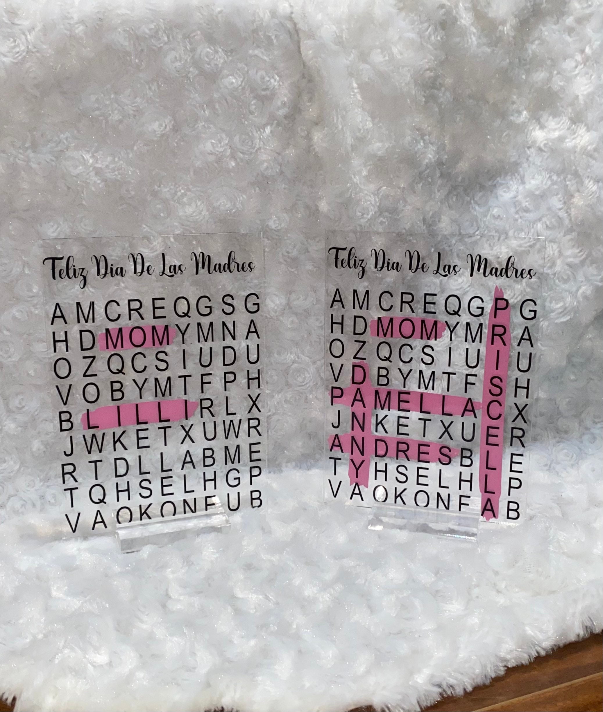 Mothers Day Word Search Día De Las Madres Word Search - Etsy