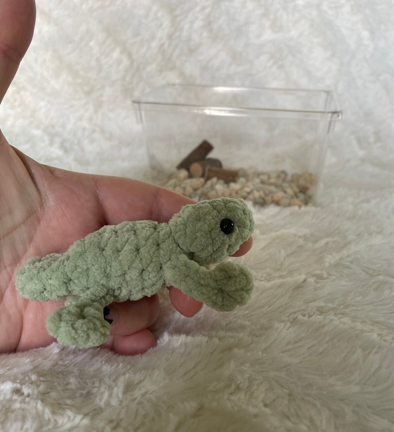 No-sew Tiny Terrarium Lizard (or Pencil Pal) PATTERN, Crochet Fuss Free ...