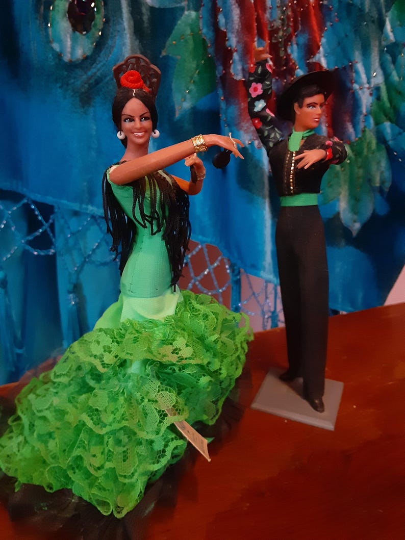 Marin Flamenco Dance Couple, Dolls, Figurines, Made in Spain - Etsy
