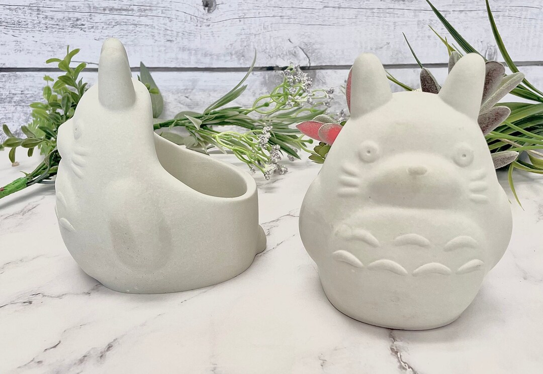 Concrete Anime Creature Planter Pot: Kawaii Desk Decor - Etsy