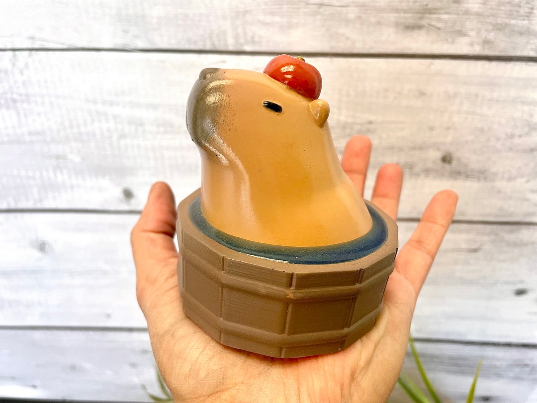 Capybara Statue Figurine Painted, Capybara Figurine, Capybara Gift ...