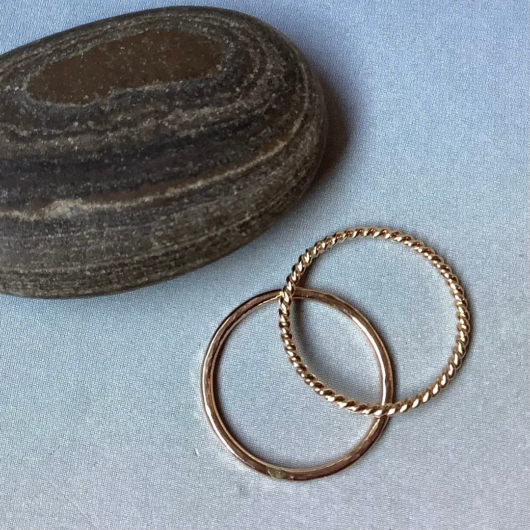 Skinny 14k Gold Filled Stacking Ring ,thin Gold Filled Stacking Rings ...