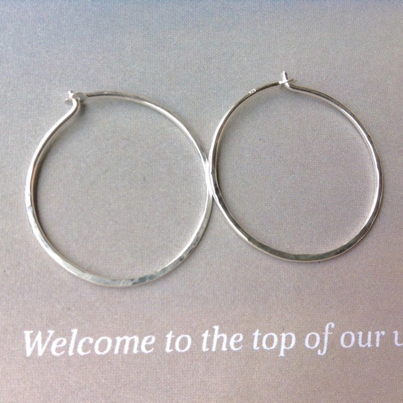 Thin Sterling Silver Hoop Earring in 3 Sizes One Inch Hoops - Etsy Canada