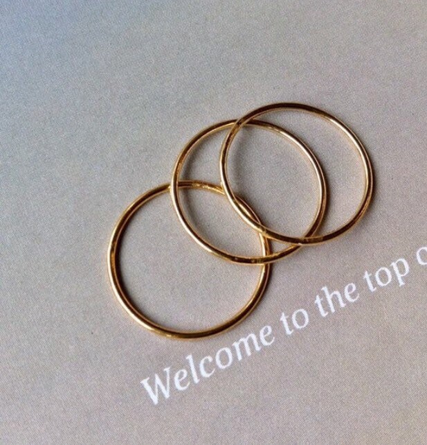 Skinny 14k Gold Filled Stacking Ring thin Gold Filled | Etsy