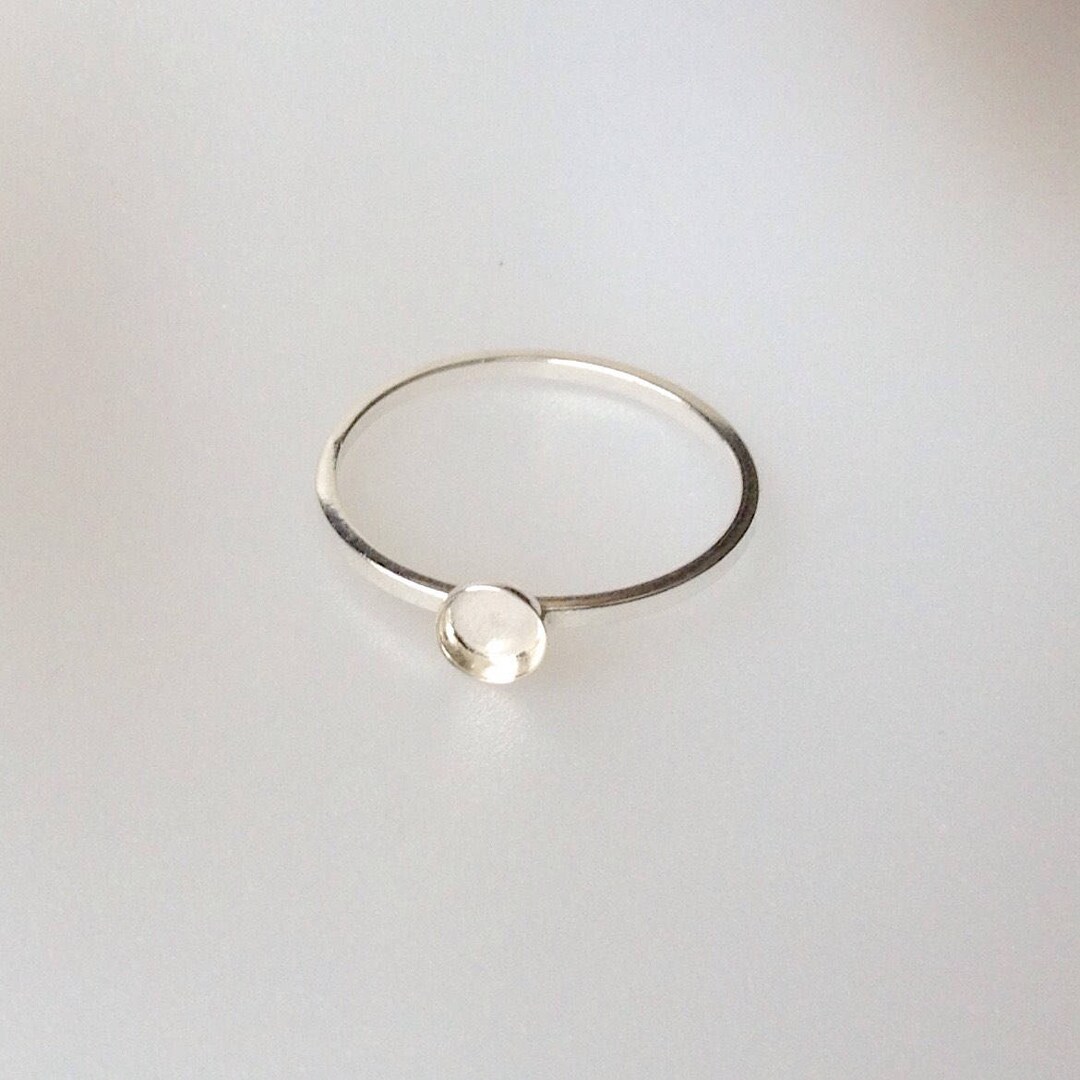 Sterling Silver Round Bezel Ring Blanks in 3mm, 4mm, 5mm, 6mm, 8mm ...