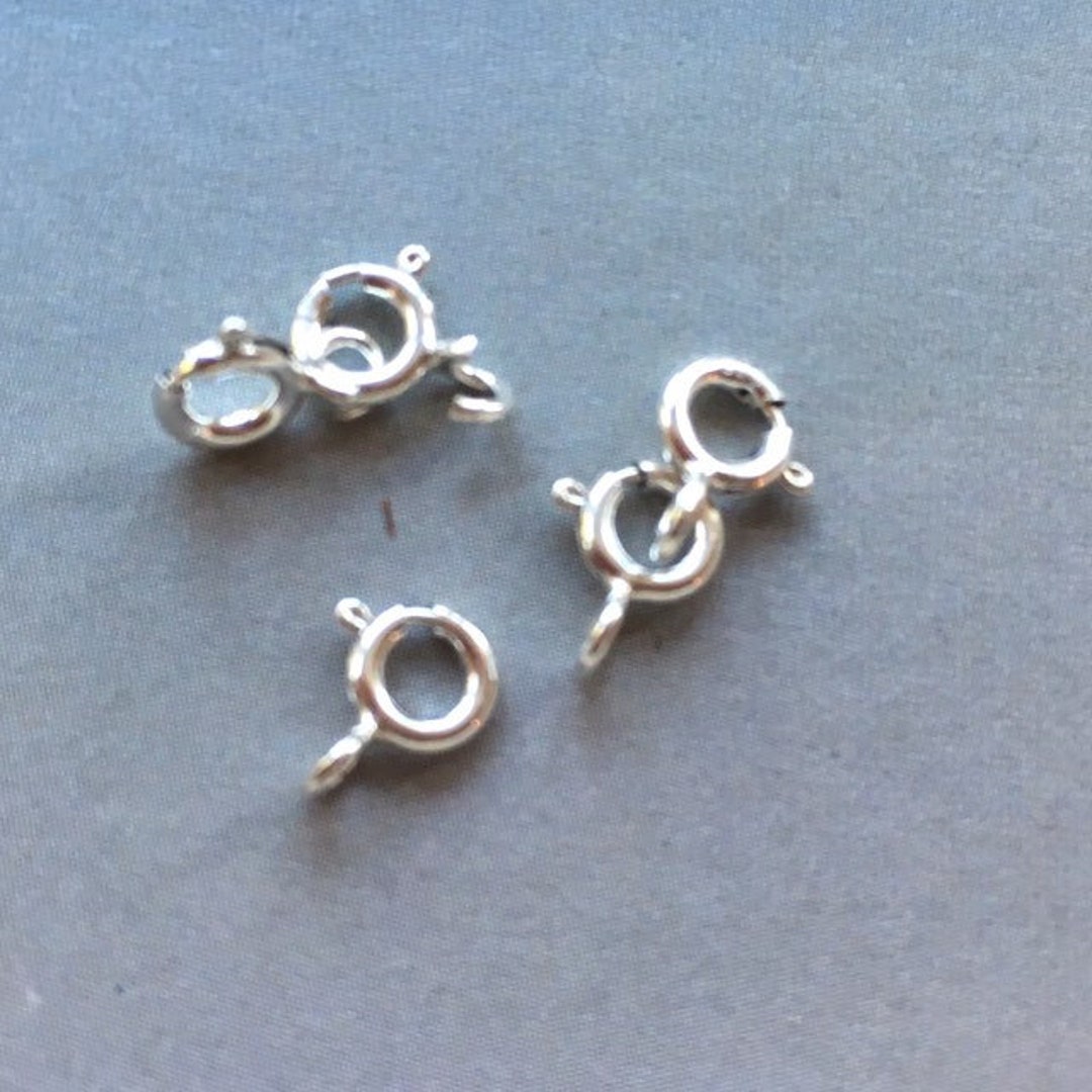 5mm Spring Clasps, 5, 10, 20 Spring Clasps, Small Sterling Silver ...