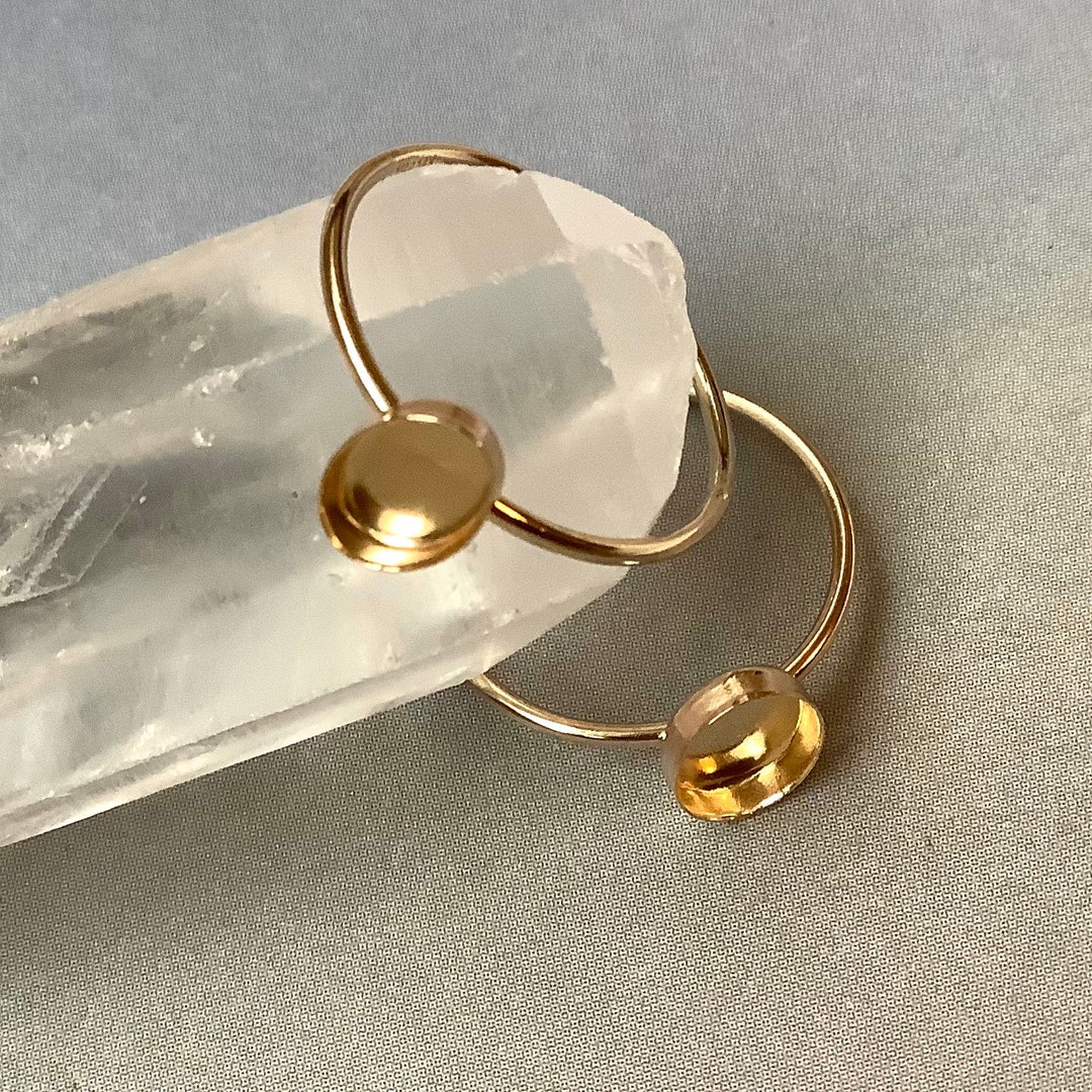 Gold Filled Bezel Ring Blanks, Oval Bezel Gold Filled Ring Blanks, 10x8 ...