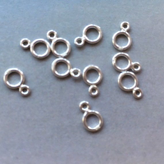 Sterling Silver Double Loops Connector 7.5mm X 5mm Sterling - Etsy