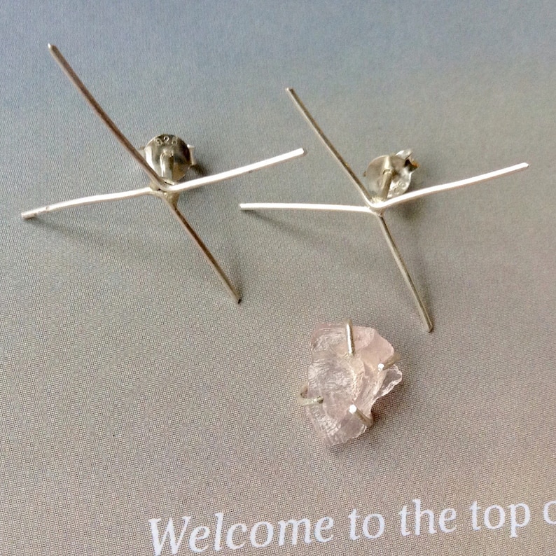Handmade Stud Earring Blanks in Sterling Silver 4 Prongs - Etsy