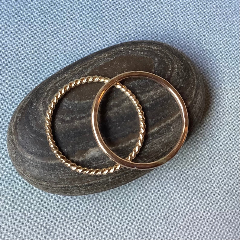 Skinny 14k Gold Filled Stacking Ring thin Gold Filled - Etsy