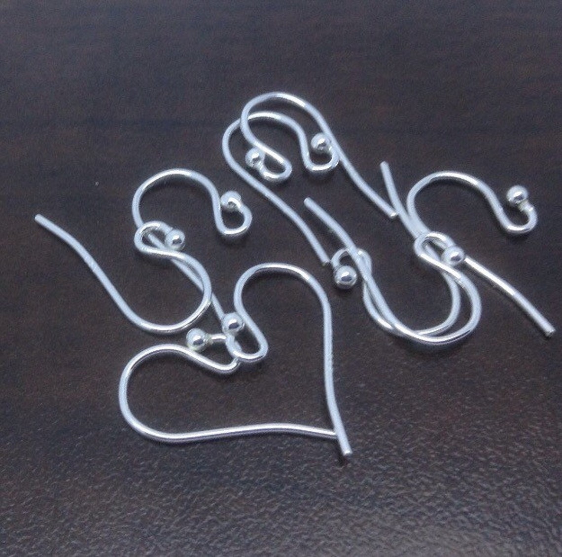 5 Pairs of Sterling Silver Ball End Ear Wires 21 Gauge - Etsy