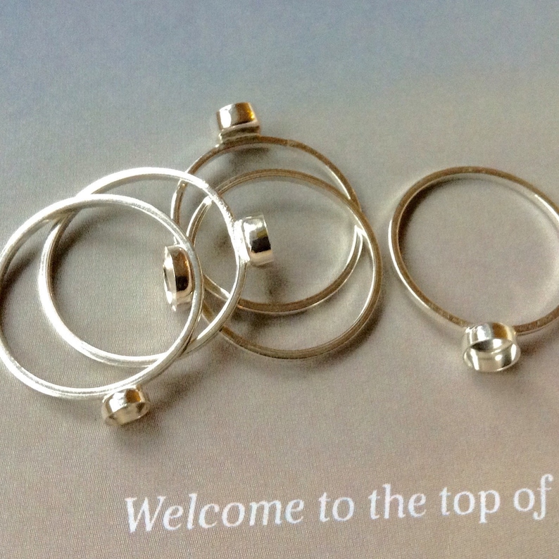 5 Sterling Silver Bezel Ring Blanks in 3mm 4mm 5mm and 6mm - Etsy