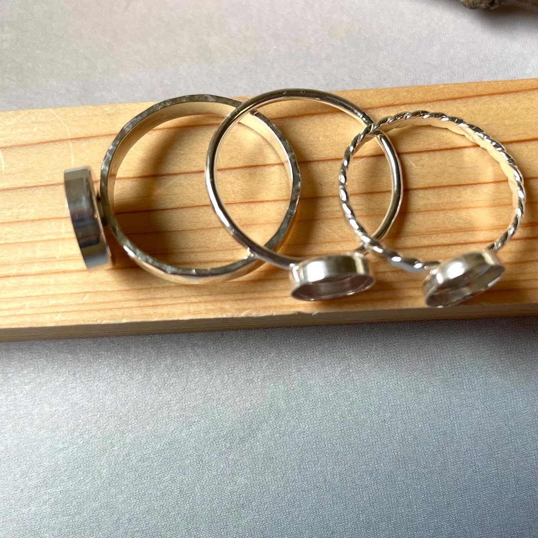 6mm Round Bezel Ring Blanks, Sterling Silver Ring Blanks, 6mm Round ...
