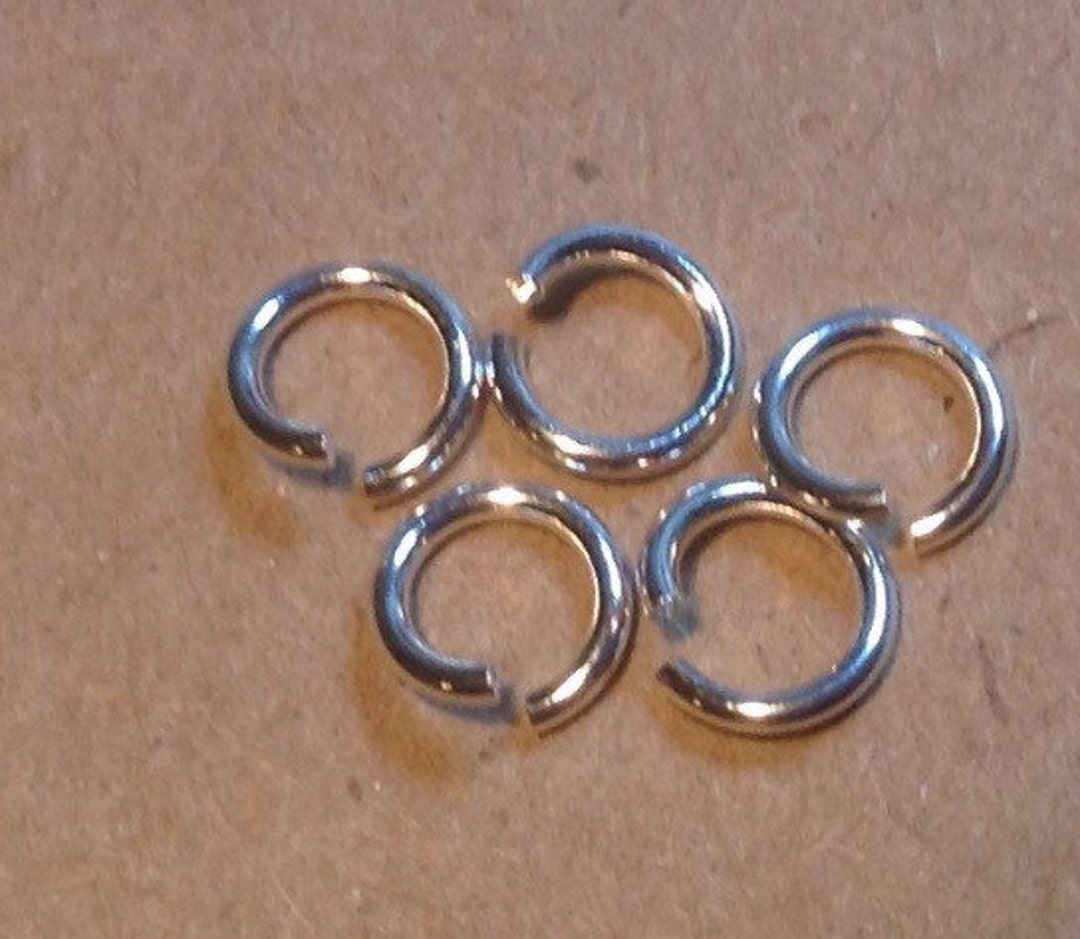 Sterling Silver Open Jump Rings, 5mm Jump Rings, 6mm Jump Rings, 4mm ...