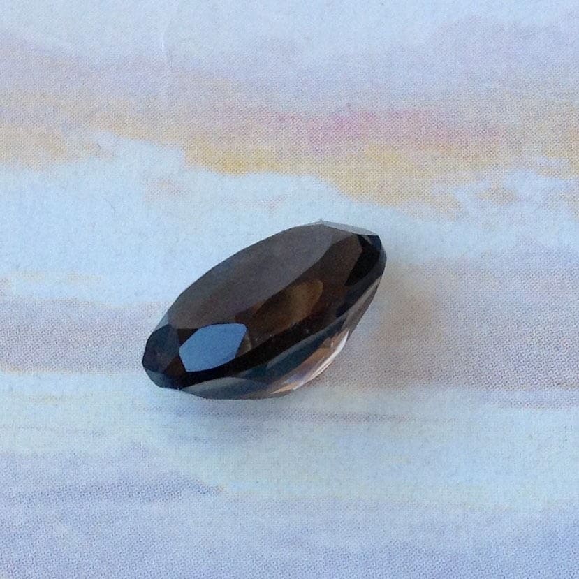 Oval Smoky Quartz Faceted Gemstone 10mm X 14mm AAA Quality | Etsy
