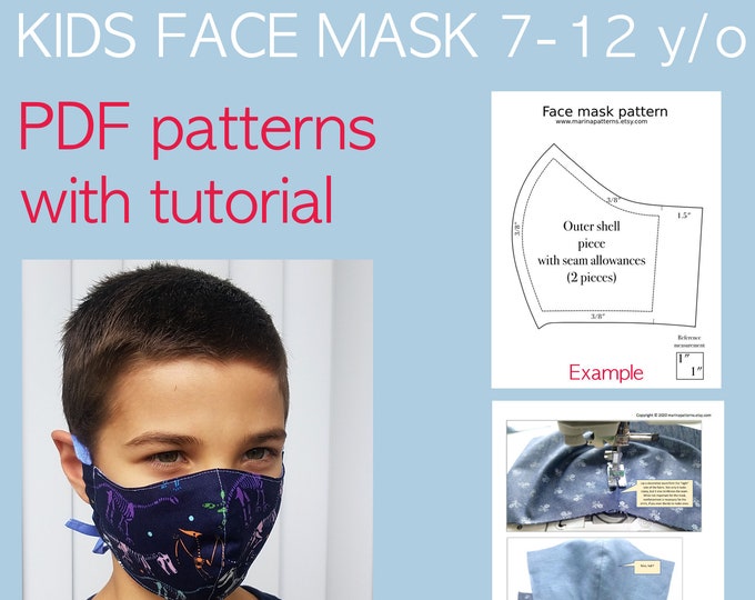 Face Mask Pattern, 4 Sizes (download) - Etsy Canada