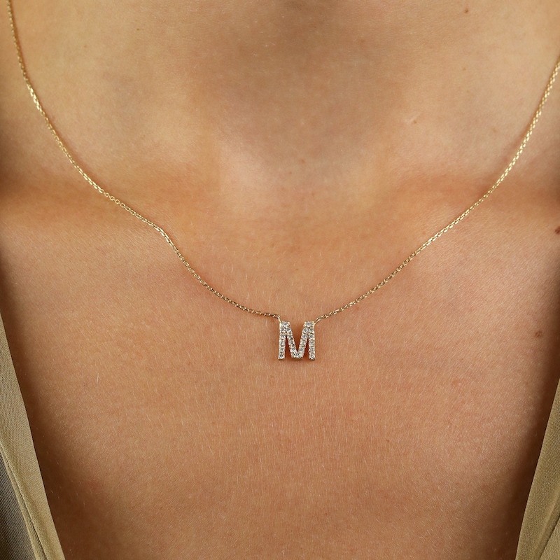 Initial Necklace - Etsy