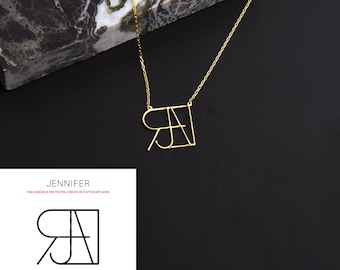 Jennifer Name Necklace Unique Design Name Logo Necklace | Etsy