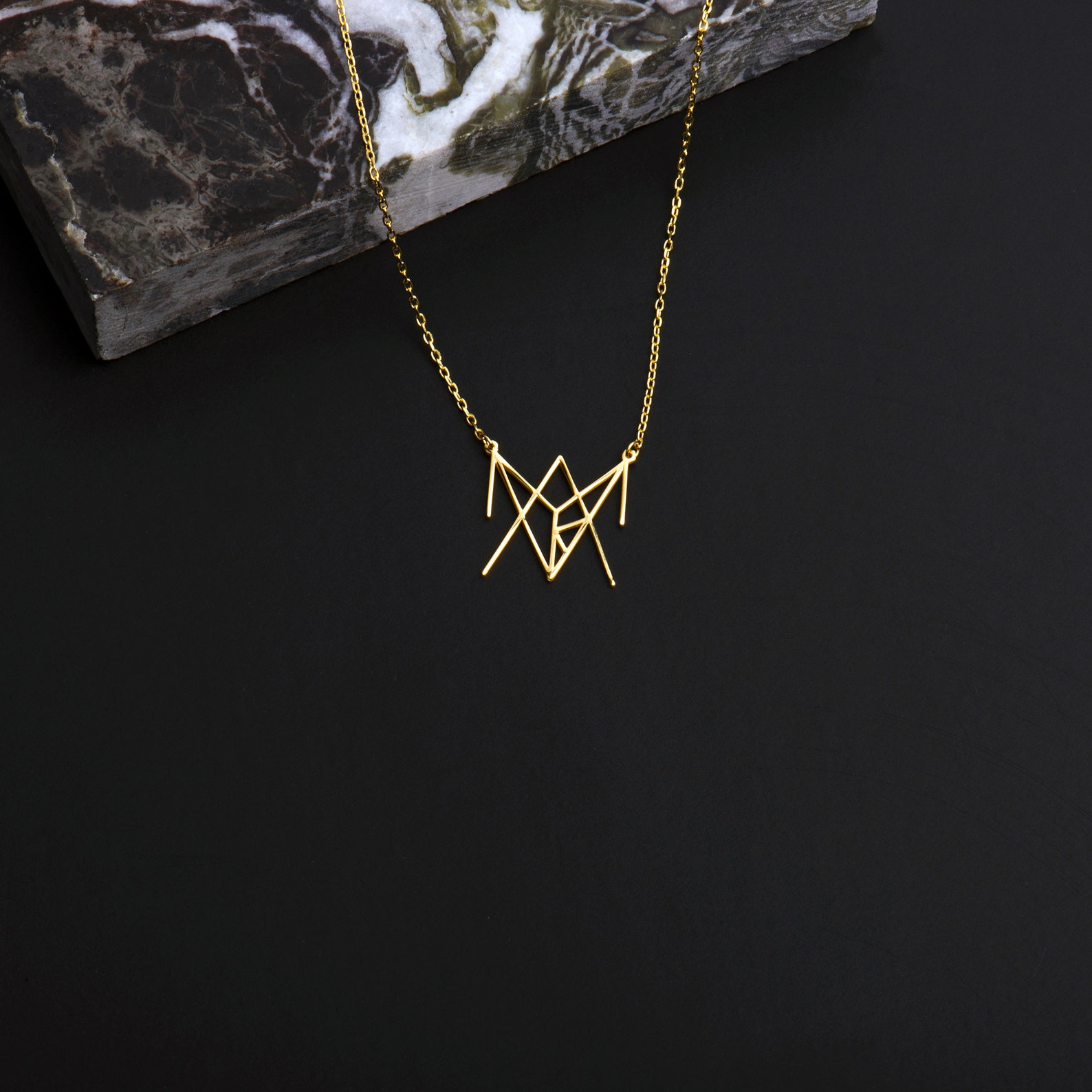 Modern Handmade Minimalist Gold Jewelry Personalized Necklace - Etsy
