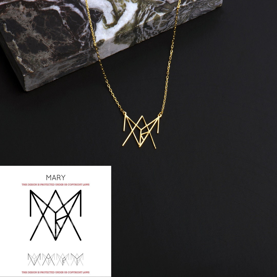 Unique Design Name Logo Necklace Name Necklace Personalized Gift for ...