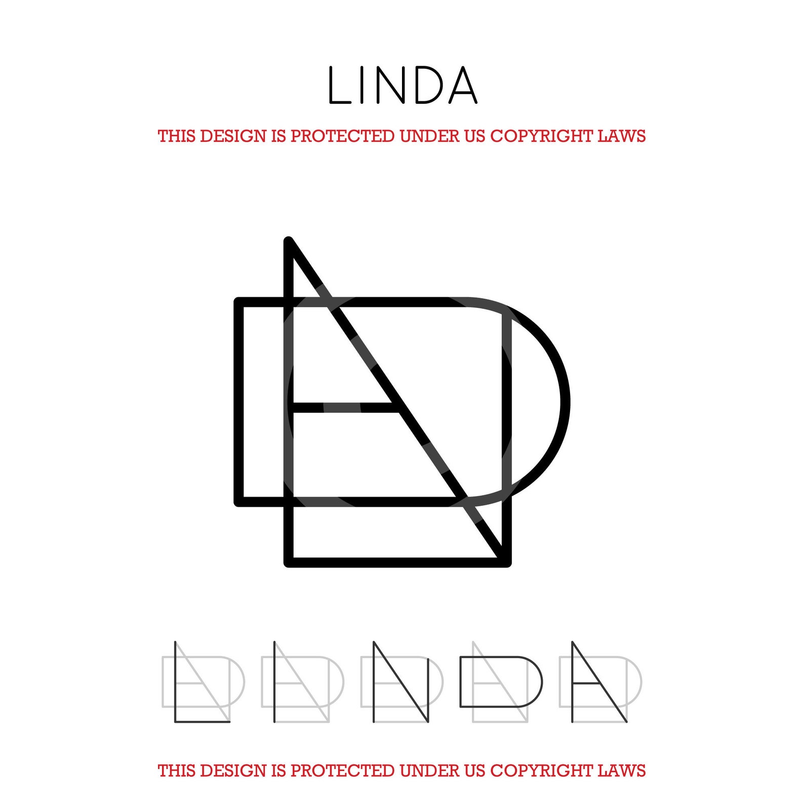 Unique Design Name Logo Necklace Name Necklace Personalized - Etsy