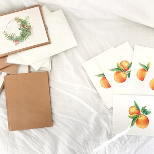 Floral Note Cards Sets With Envelopes Blank Cards Christmas - Etsy