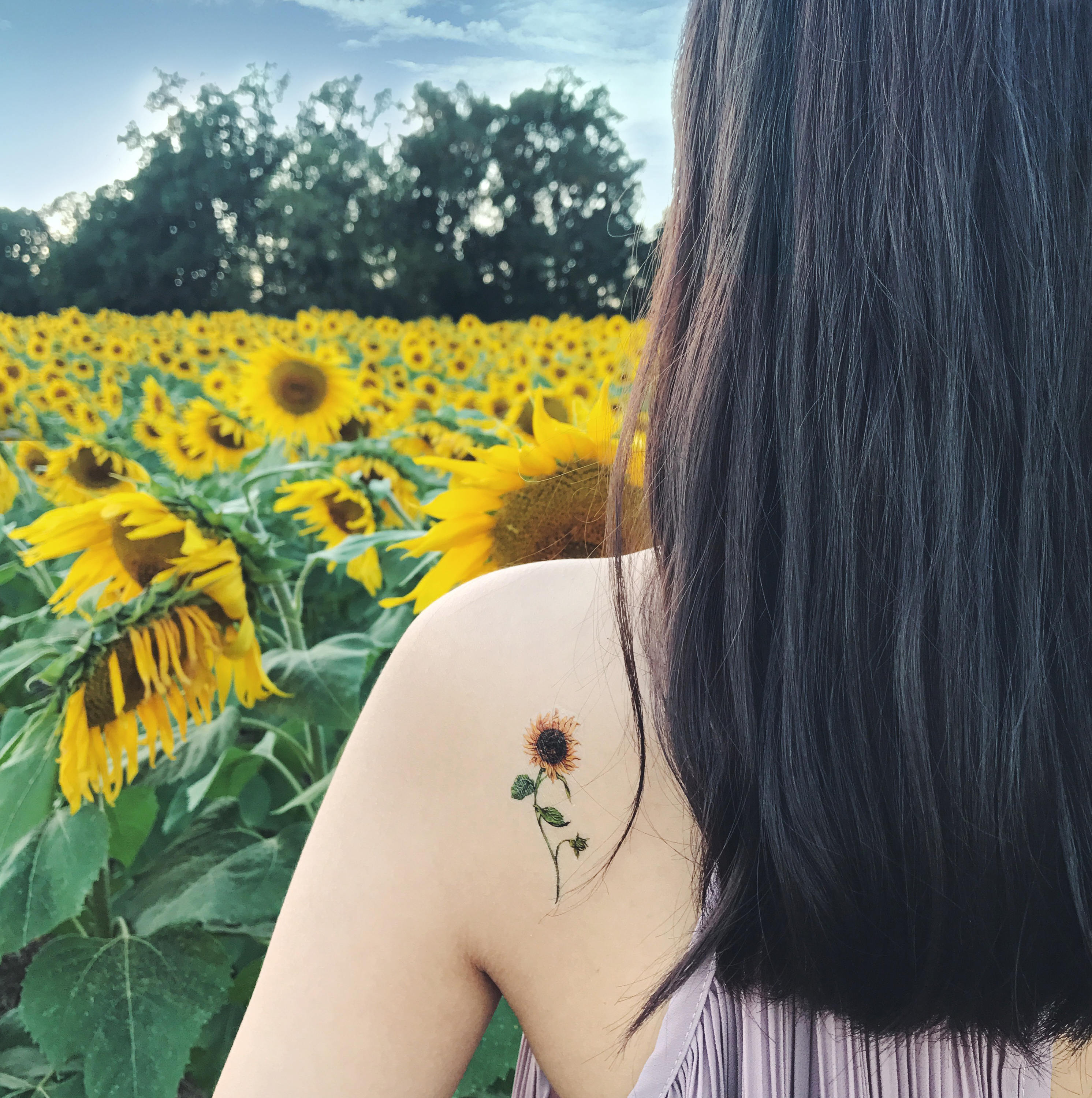 Flower Temporary Tattoos Set of 8 Flower Tattoos Lavender | Etsy
