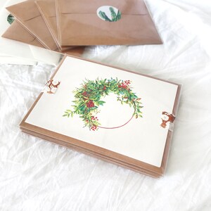 Floral Note Cards Sets With Envelopes Blank Cards Christmas - Etsy