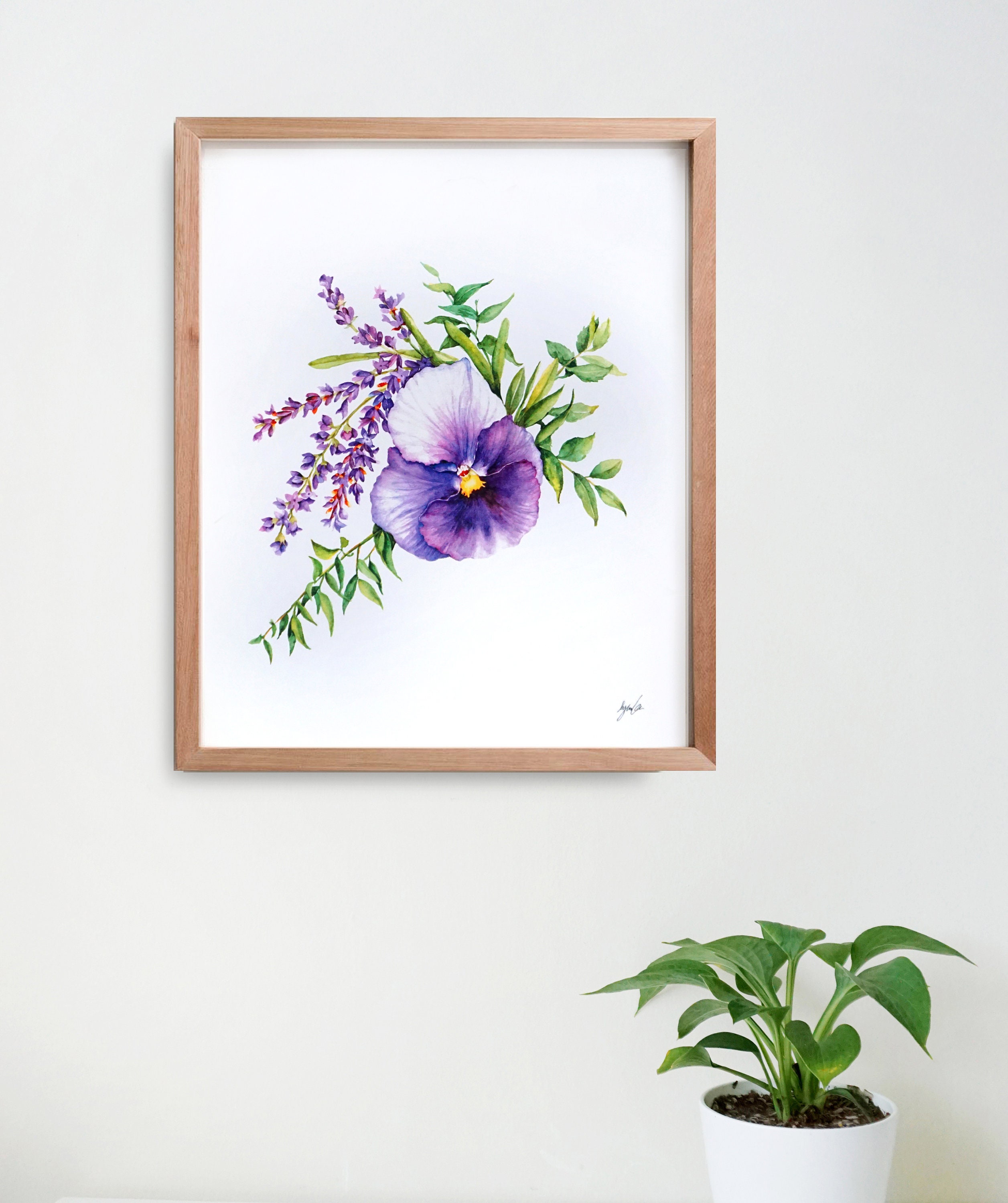 Viola Flower Print Watercolor Print Printed Art African - Etsy