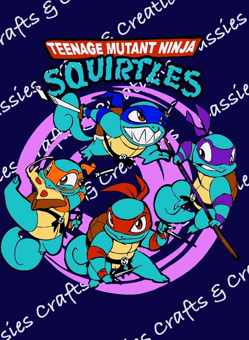TMNT Squirtle Squad - Digital Cut File // Squirtle Squad // Teenage ...