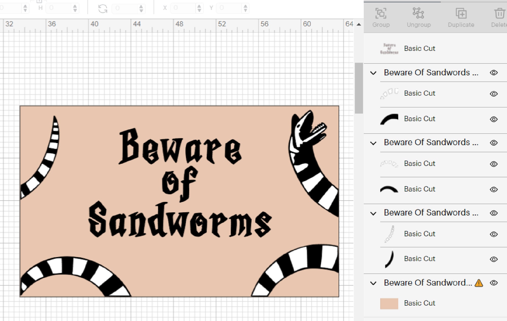 Beware of Sandworms Digital Cut File // Halloween // Beetlejuice // SVG ...