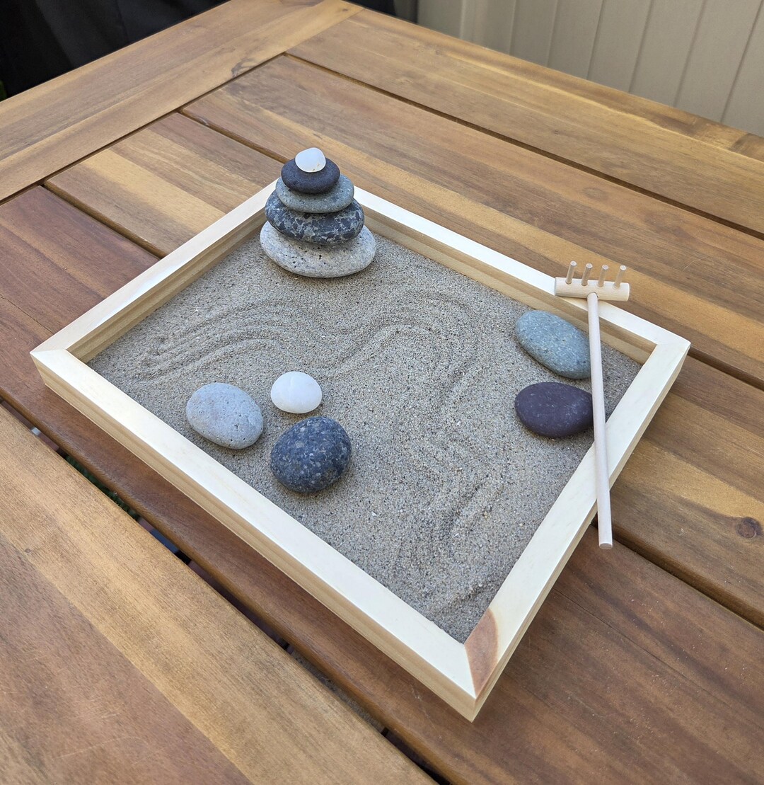 Extra Large Rectangular Desk Zen Garden With San Diego Sand, Stones ...