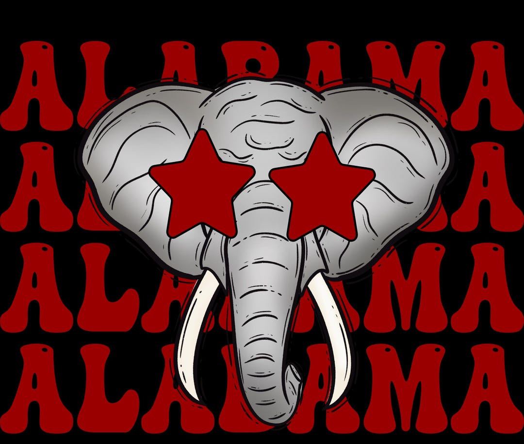 Alabama Elephant Png Download for DTF Prints - Etsy
