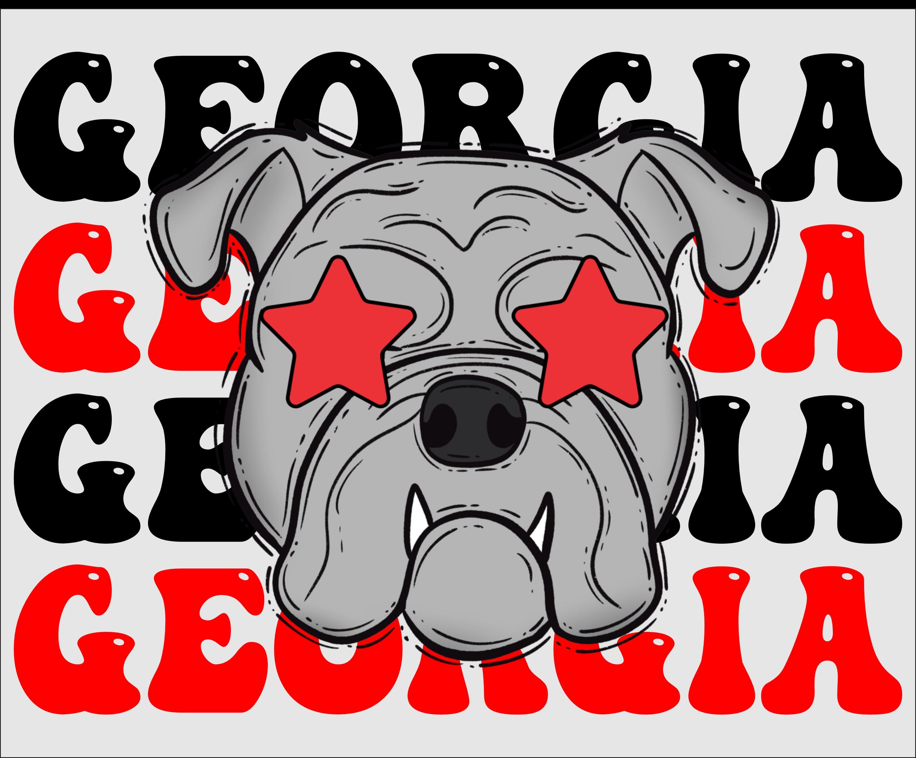 Bulldawg Face Georgia Png Download for DTF Prints - Etsy