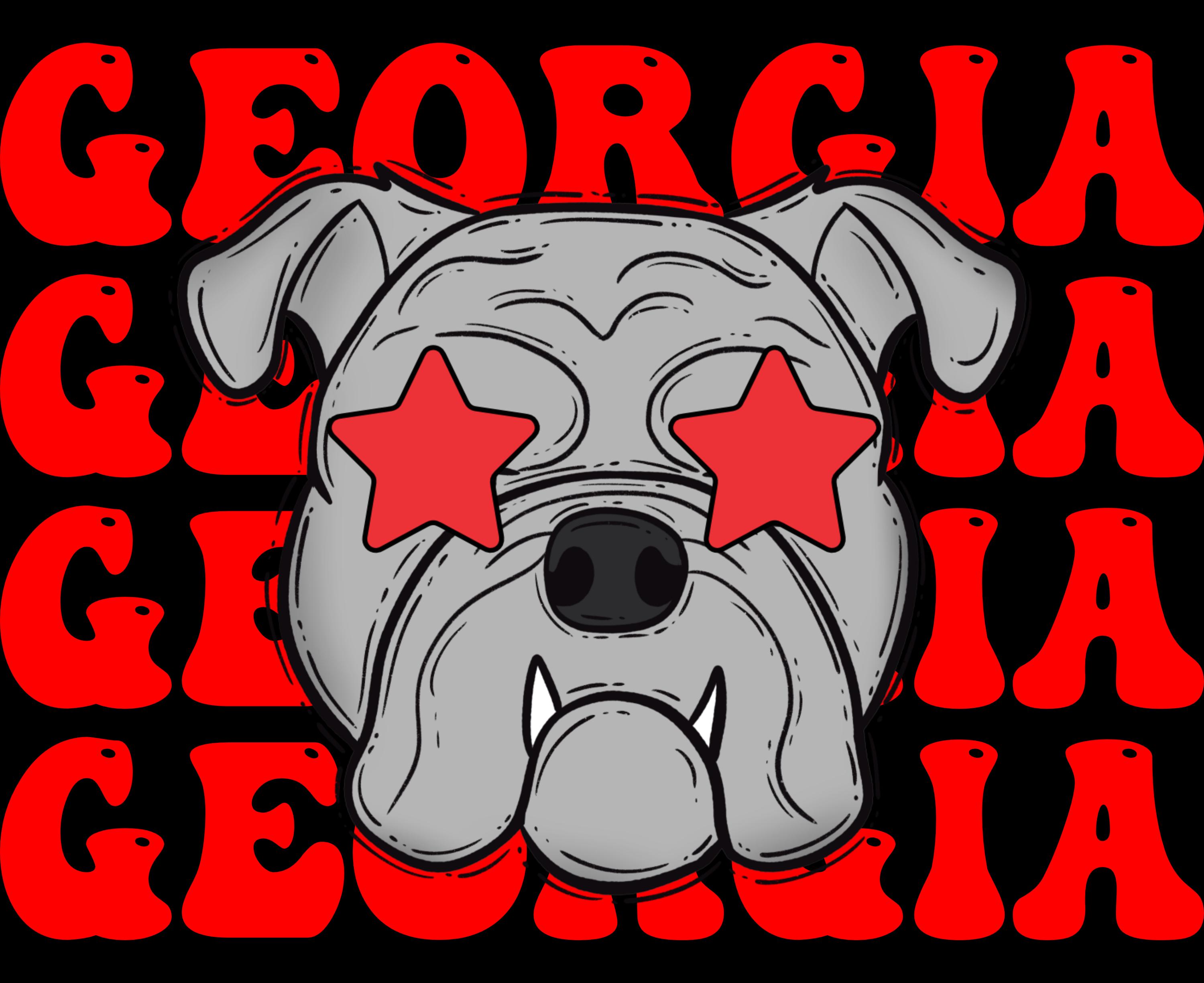Bulldawg Face Georgia Png Download for DTF Prints - Etsy