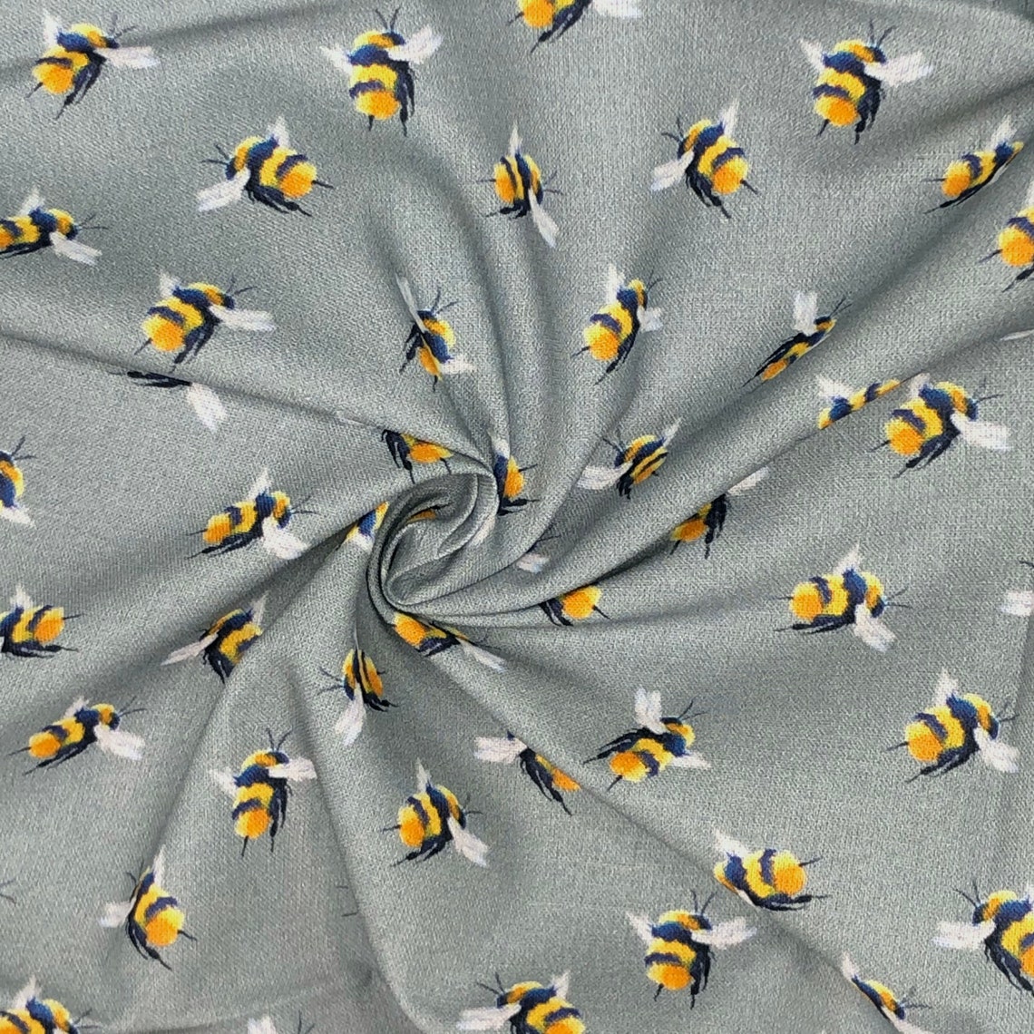 100% Cotton Bumble Bees Fabric-perfect for Facemaks Crafting Bagmaking ...