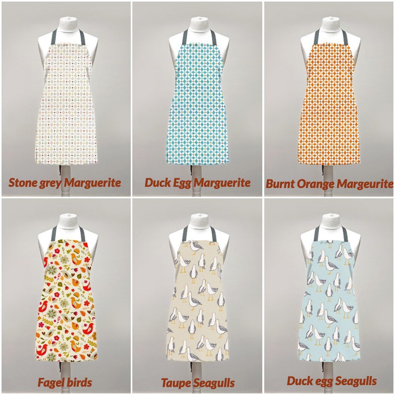 Wipe Clean PVC Coated Aprons 100% Cotton Oilcloth Adults | Etsy