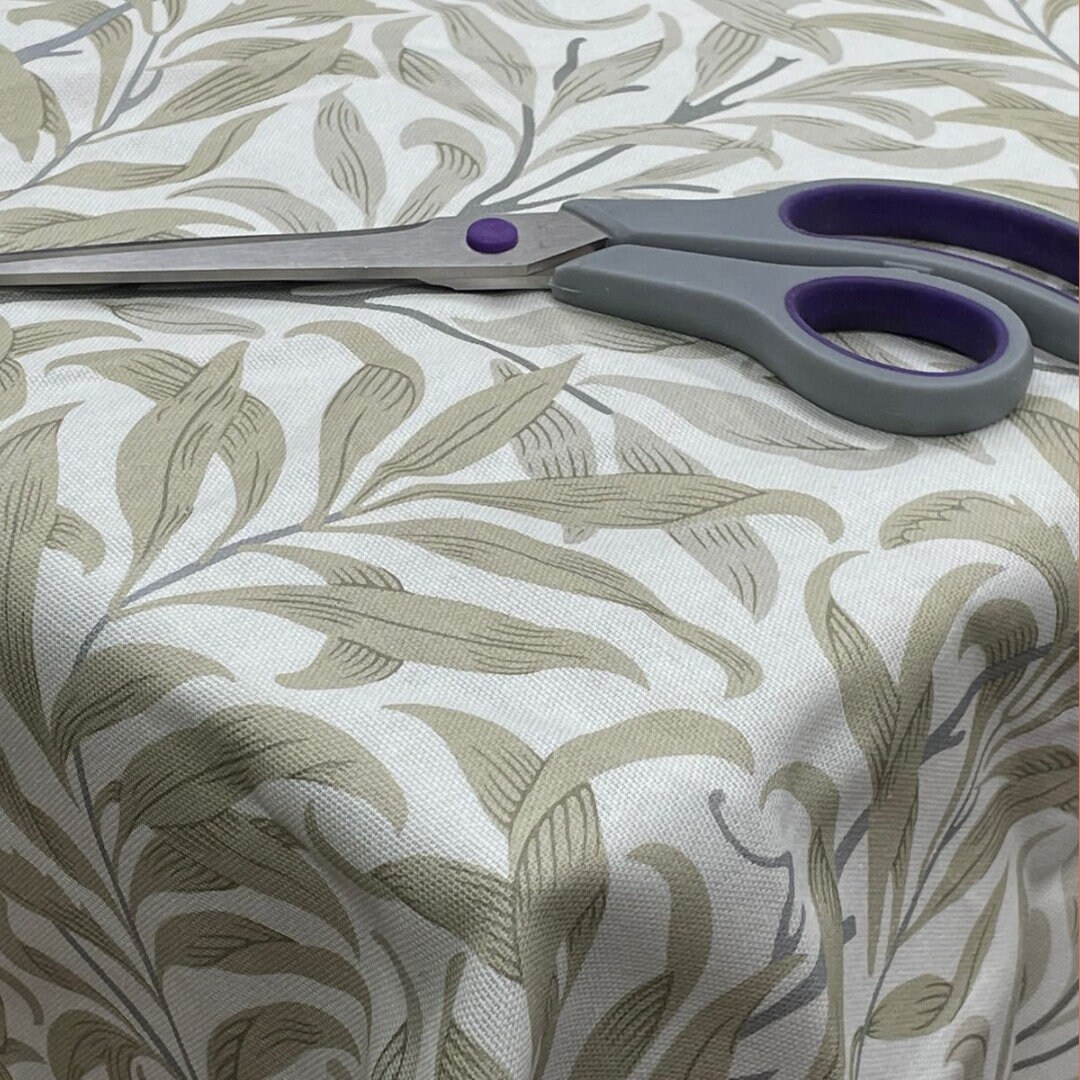 William Morris Willow Bough in Linen/taupe Matte Finish Oilcloth Wipe ...